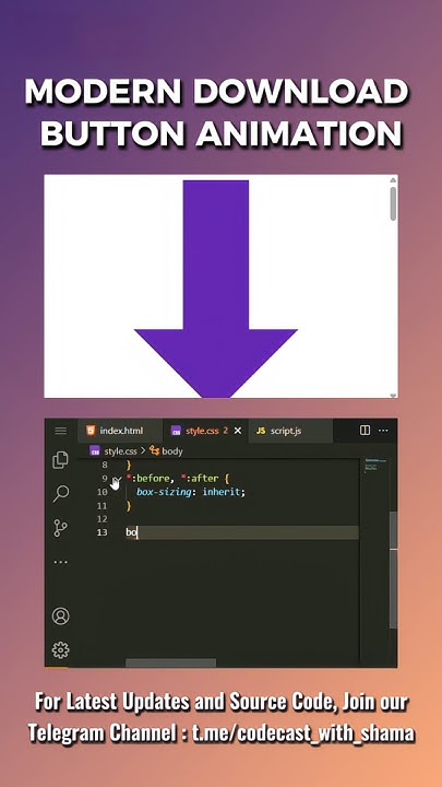 Stunning Download Button Animation | HTML CSS JS #ytshorts #viral #coding #programming - YouTube