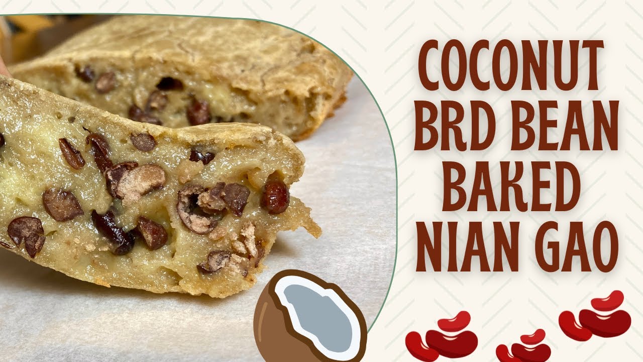 Coconut Mochi Baked Rice Cake "Nian Gao". Simple, Easy Vegetarian ...