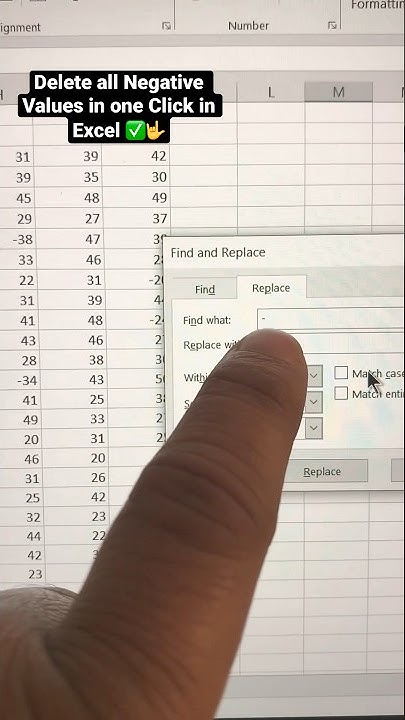 Delete all Negative Values in one Click in Excel 🤟 - YouTube
