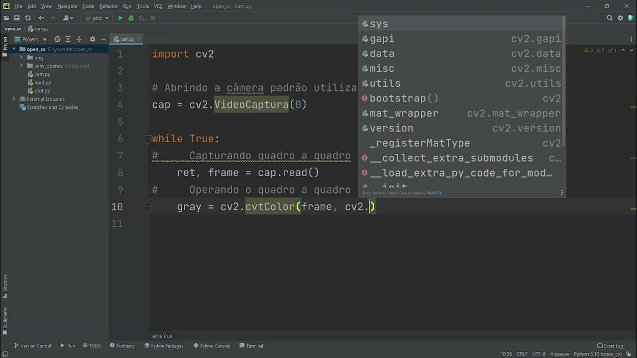 249 - Fazendo captura da WebCam com OpenCV Python - YouTube