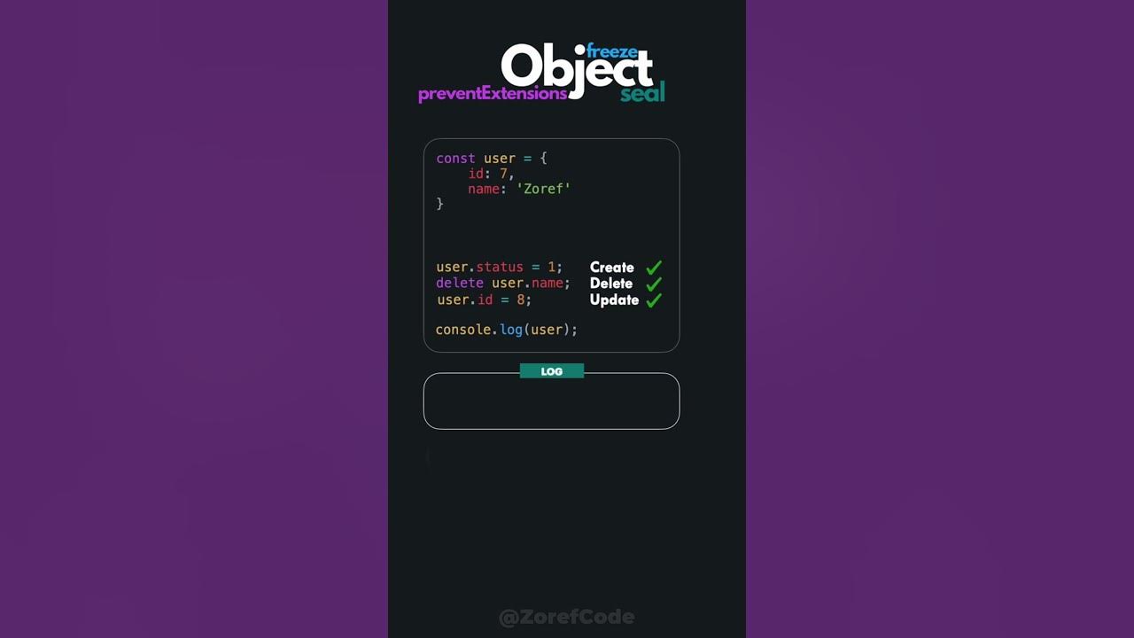 Object Immutability ft. seal, freeze, preventExtensions - YouTube