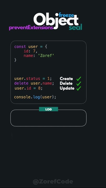 Object Immutability Ft Seal Freeze Preventextensions Youtube