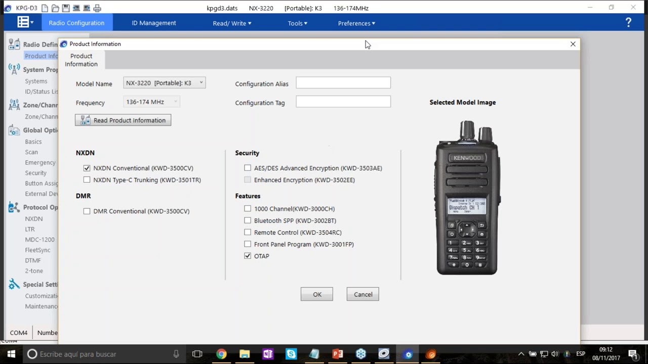 Programación básica KENWOOD serie NX 3000 con KPG D3K - YouTube