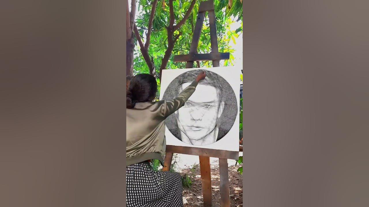 C.R 7 😍😍 Ronaldo Jr Portrait String Art how to make string portrait # ...