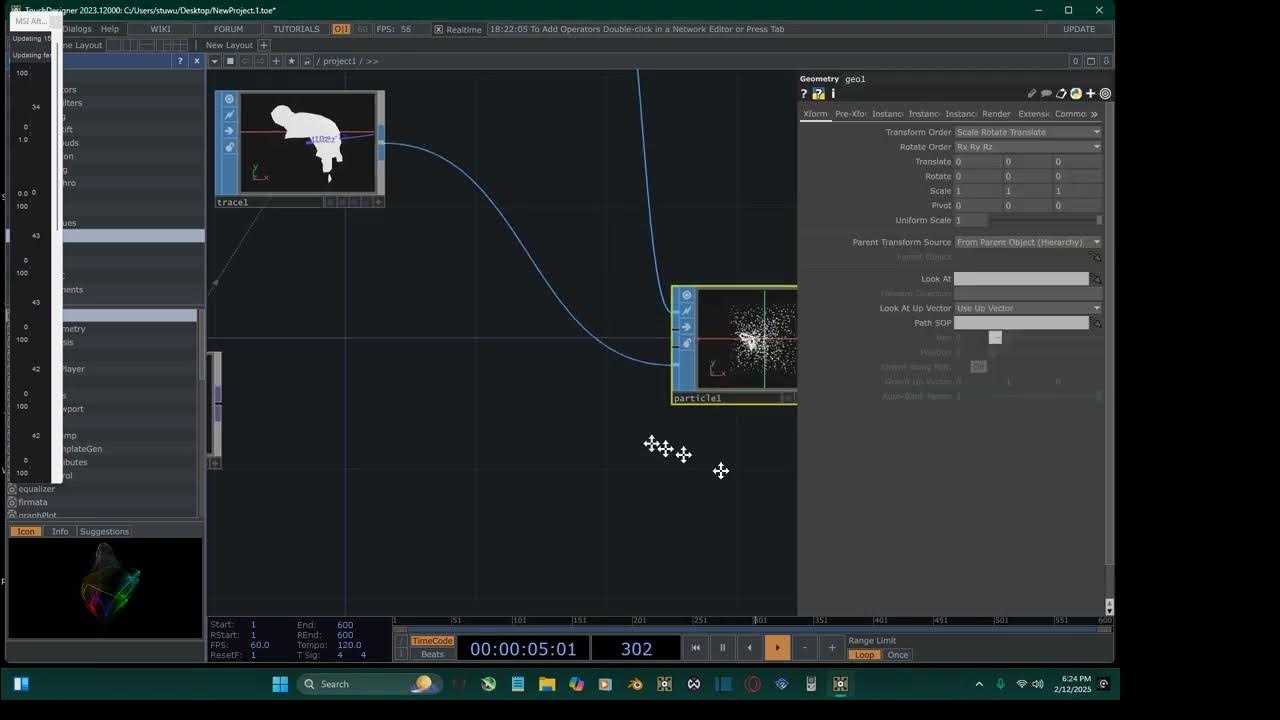 Touchdesigner ~ Quick and Easy realtime Interactive Particle System - YouTube