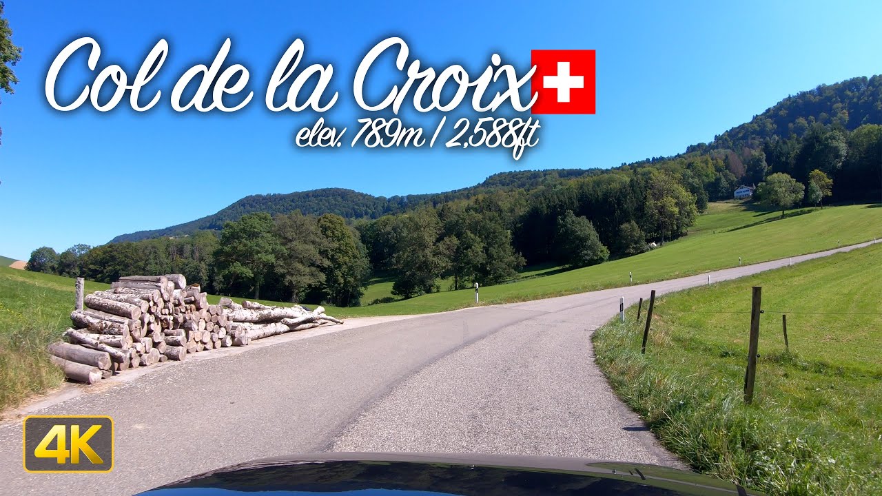 Driver's View: Driving the Col de la Croix in the Jura Mountains ...