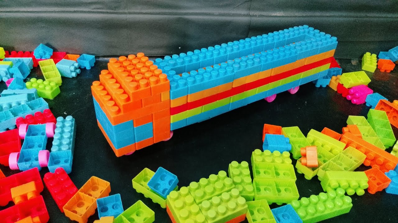 Satisfying DIy Lego Big colourful Truck/ASMR building block/lego ...