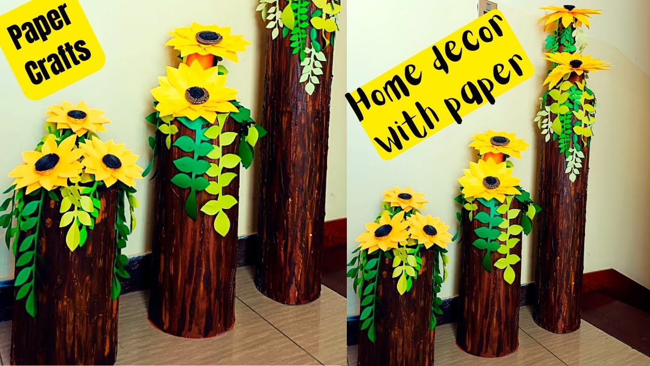 how to make beautiful home decor with paper | diy home decor with paper ...