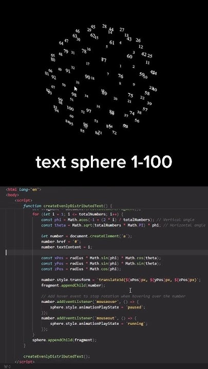 Numbers Sphere Html Css Coding Shorts 🖇️ Coding Shorts Computerscienceconcepts Html Css