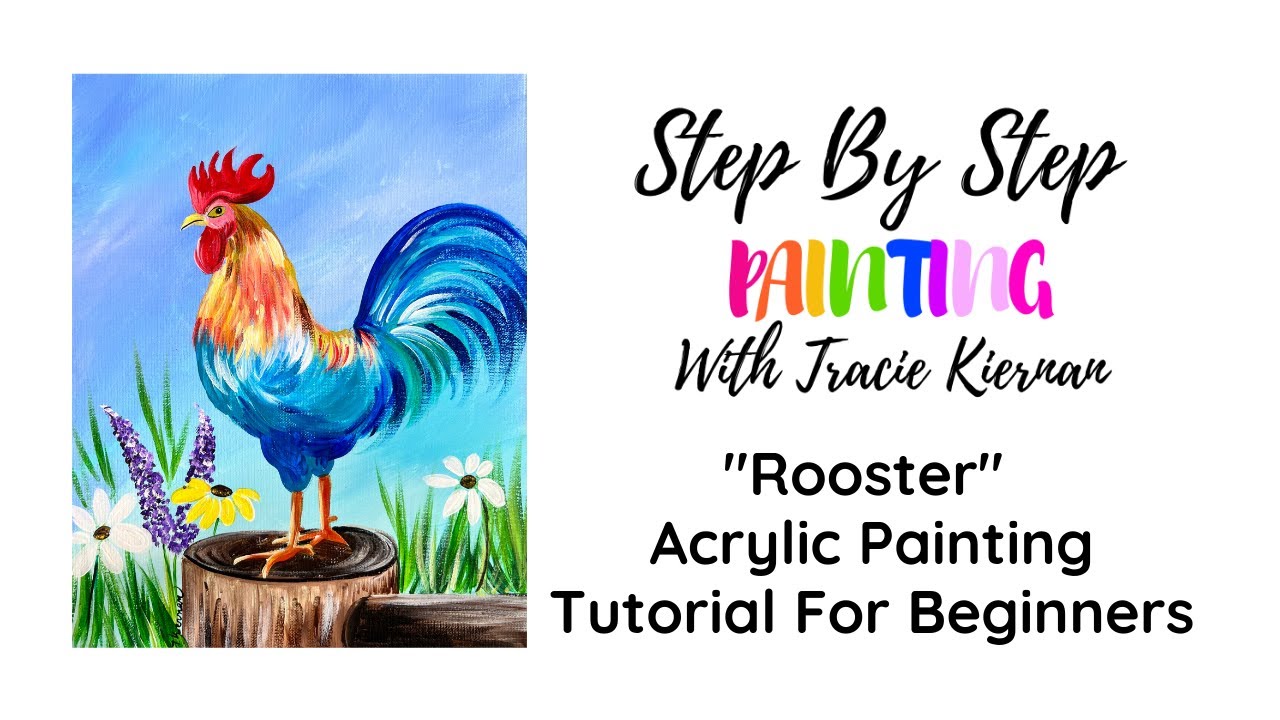Acrylic Rooster Painting