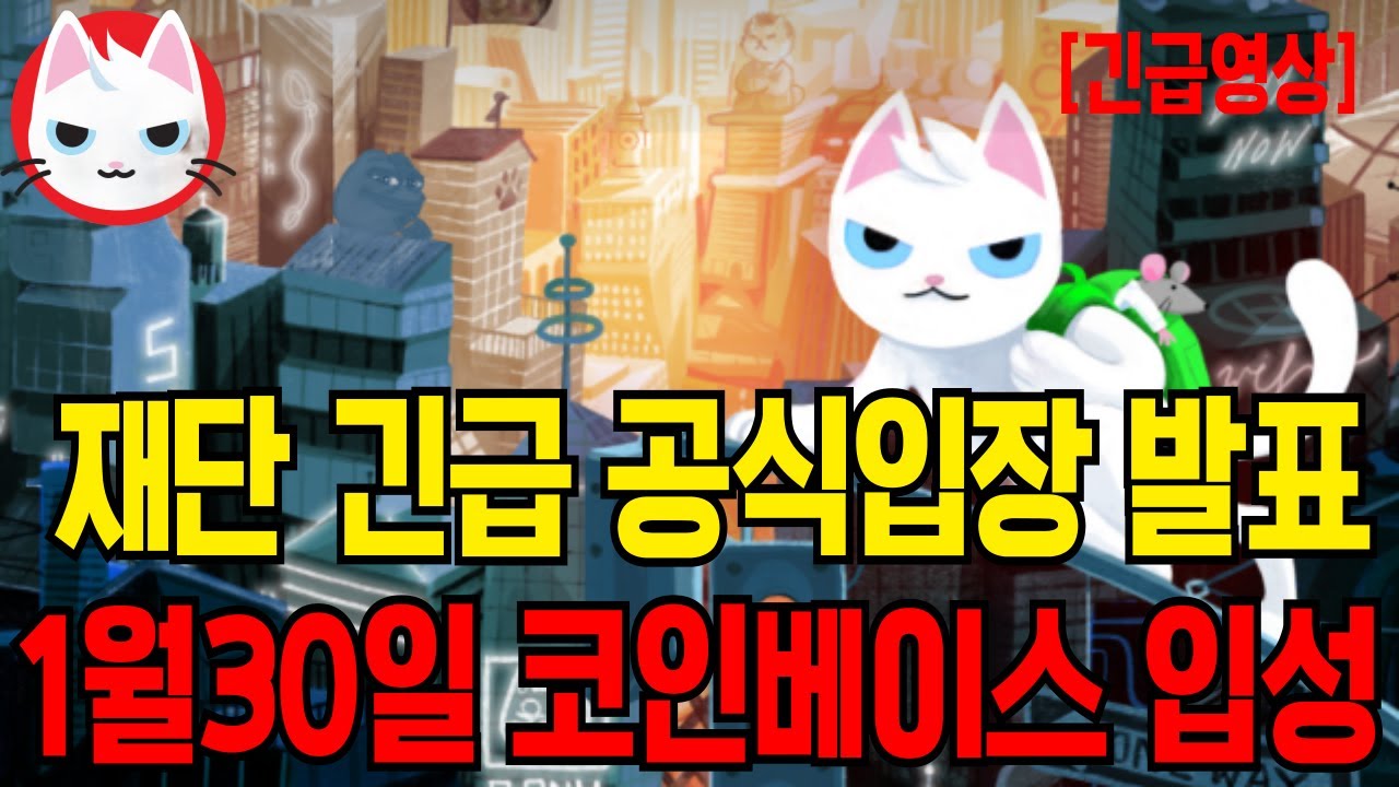긴급속보 캣인어독스월드 긴급 공식입장 발표 1월30일 기대하세요 캣인어독스월드 캣인어독스월드코인 뮤코인