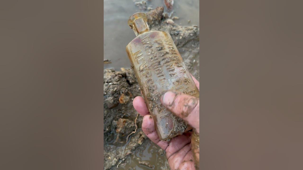 River Bottle Dump Dig 1880’s Embossed Bottles & Relics Mudlarking Treasure Hunting metal ...