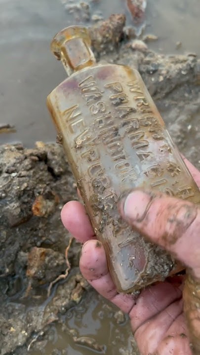 River Bottle Dump Dig 1880’s Embossed Bottles & Relics Mudlarking Treasure Hunting metal ...