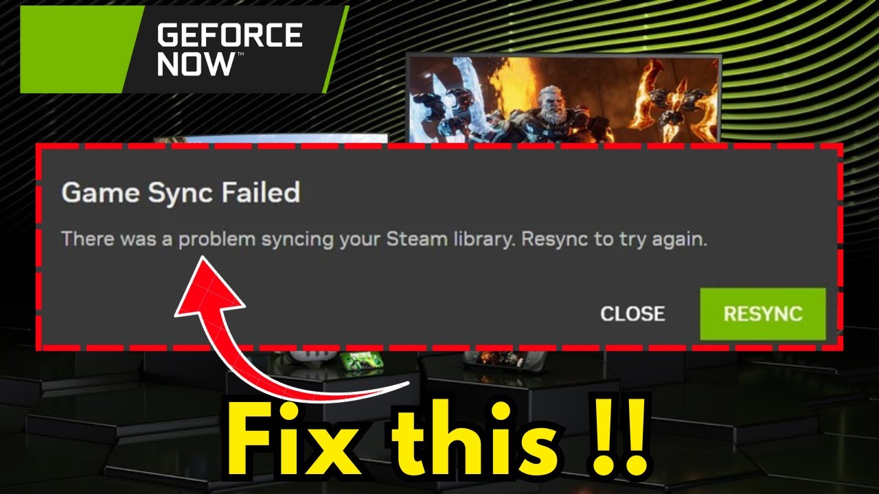 Geforce now game sync failed Fix - YouTube
