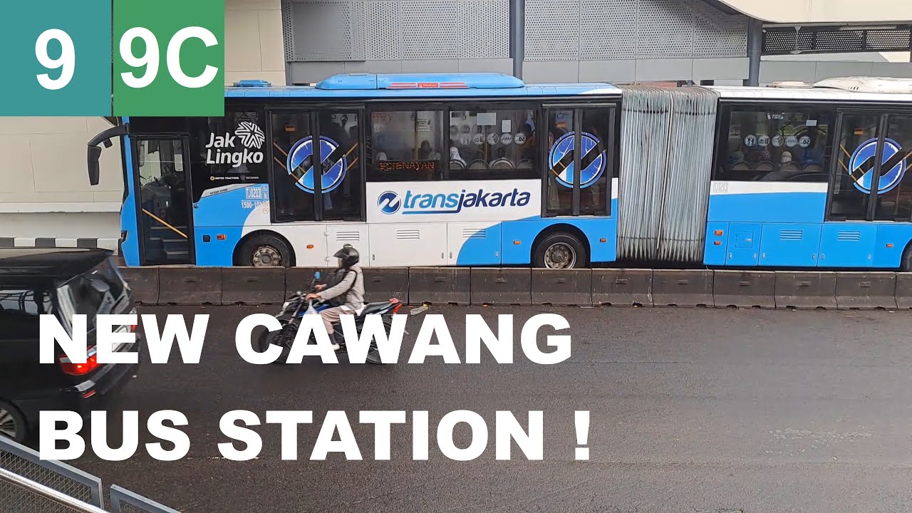 Transjakarta Buses in NEW Cawang Cikoko Shelter - YouTube