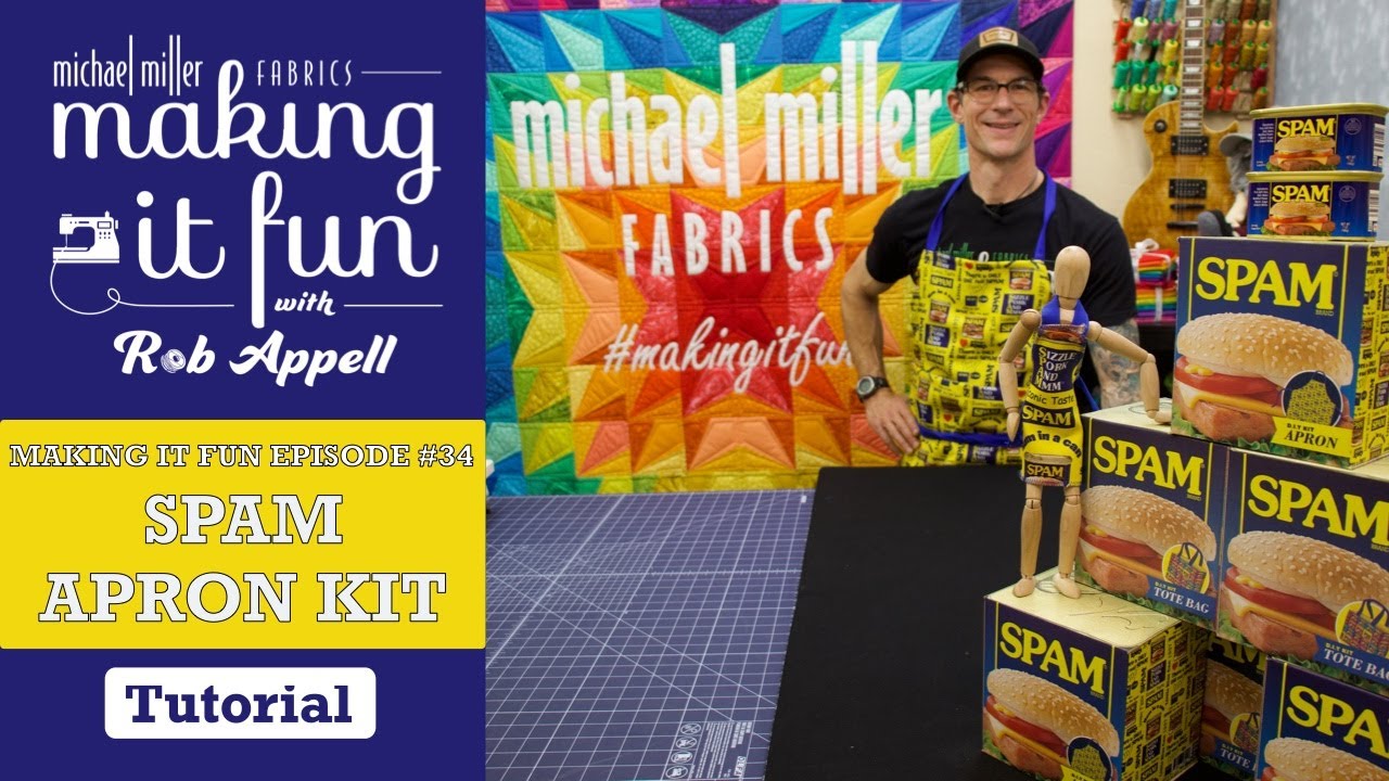 SPAM® Apron Tutorial - Michael Miller Fabrics' Making it Fun #34 - YouTube