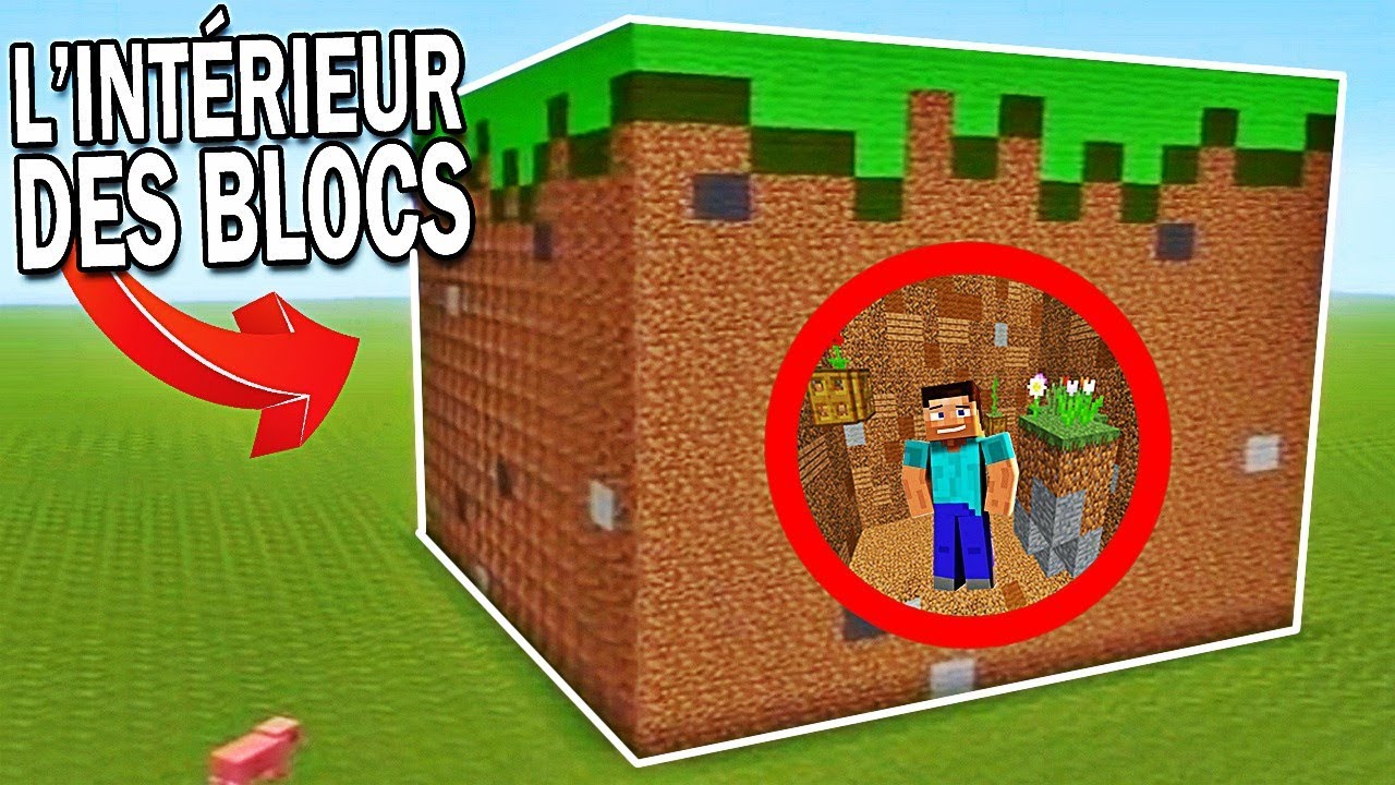 RENTRER À L’INTÉRIEUR DES BLOCS DE MINECRAFT ?! - YouTube