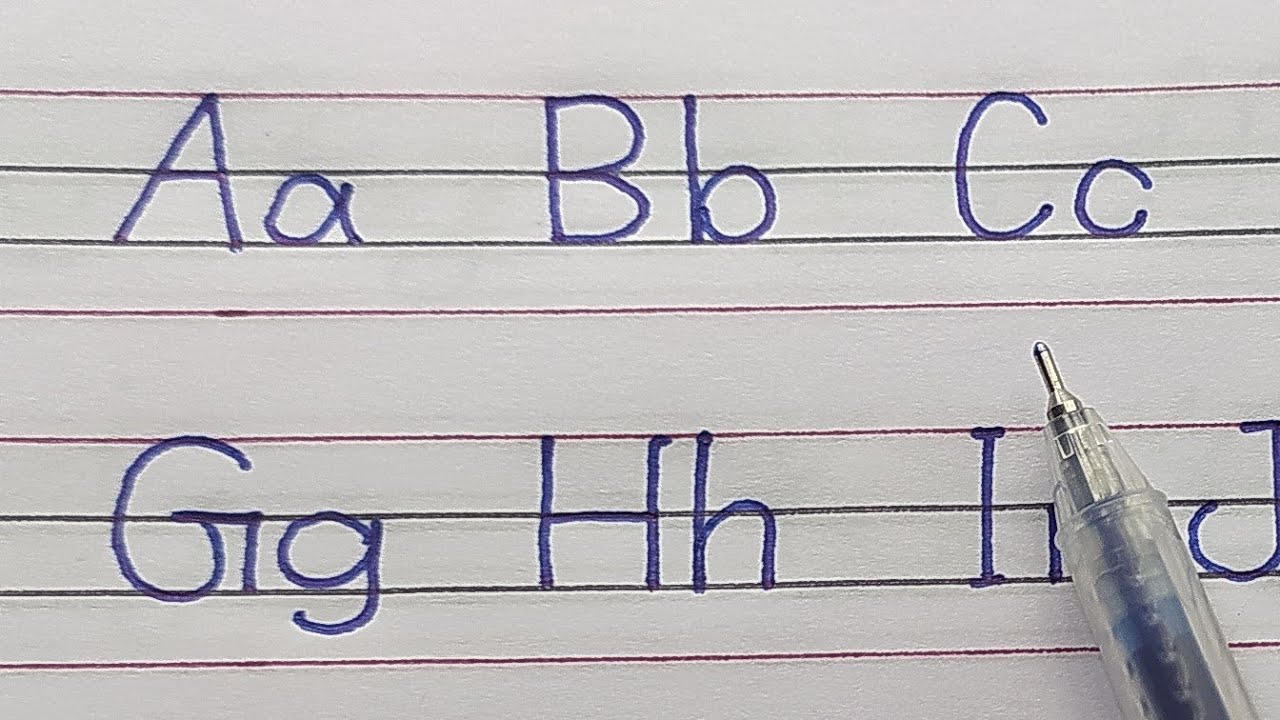 How to write capital and small letters with a pen/Handwriting practice ...