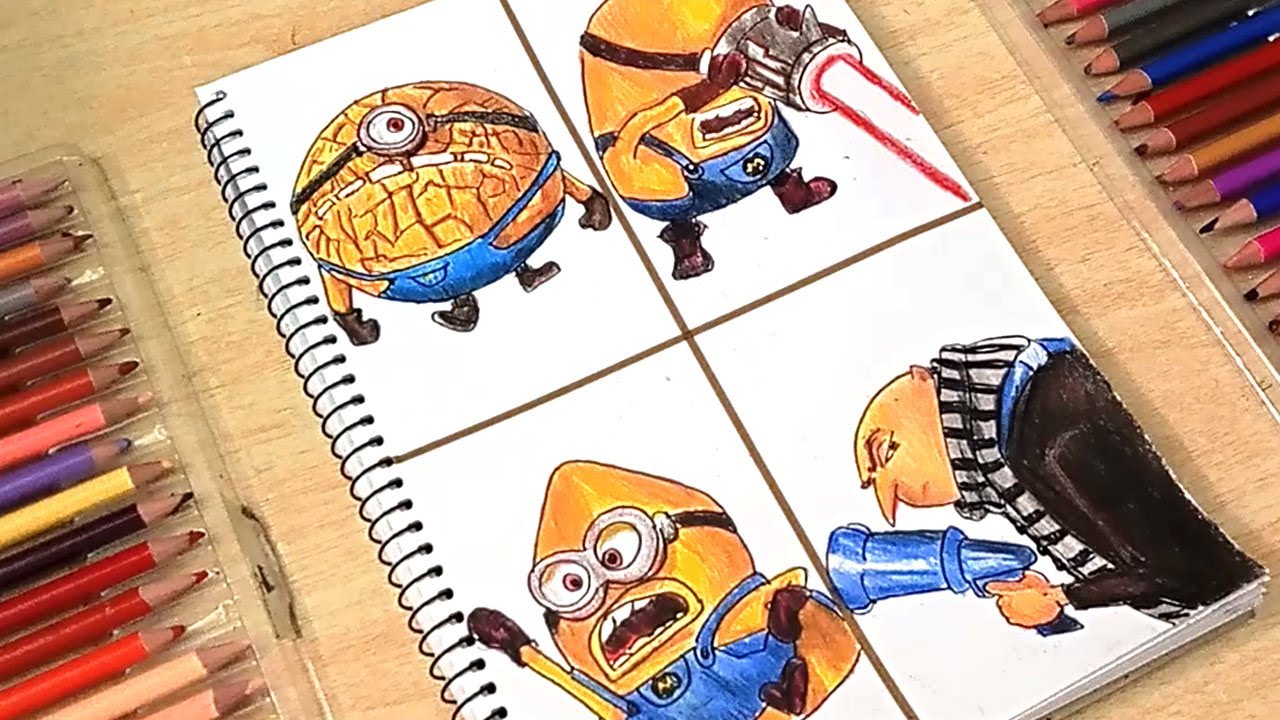 Drawing Despicable Me 4 / How to draw Minions - YouTube