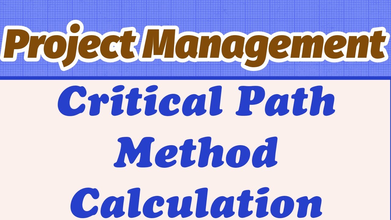 Critical Path Method Calculation #microsoft #management #tutorial # ...