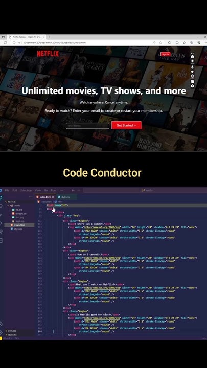 Netflix clone using Html and Css#html #css #coading #python #html #programming #coder #html5 # ...