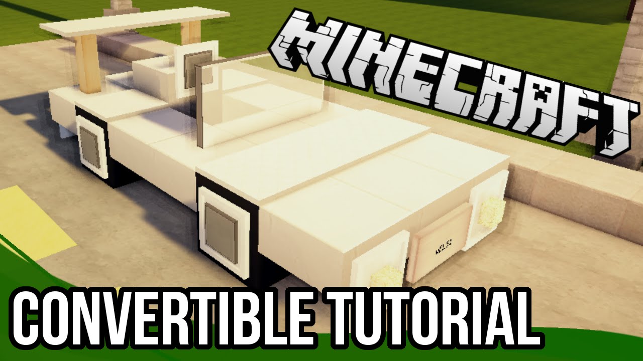 Minecraft Vehicle Tutorial: Convertible - YouTube