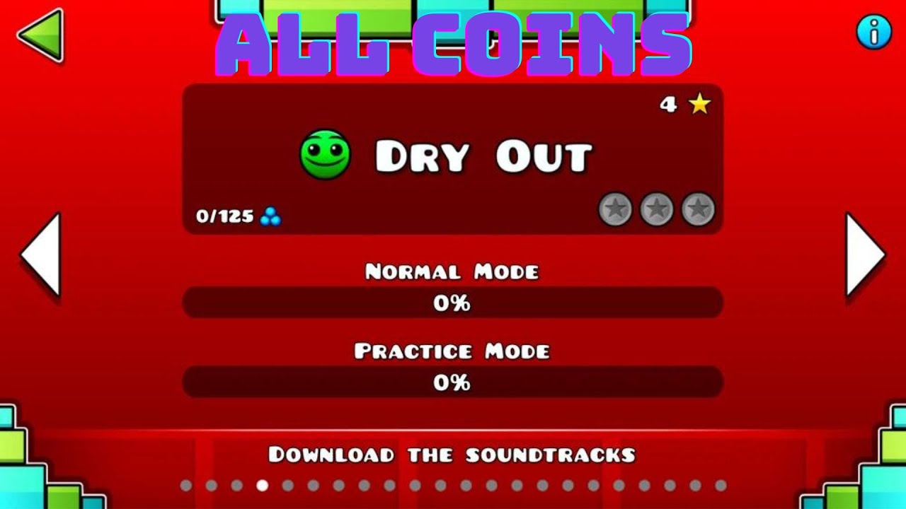 Dry Out - all coins - YouTube