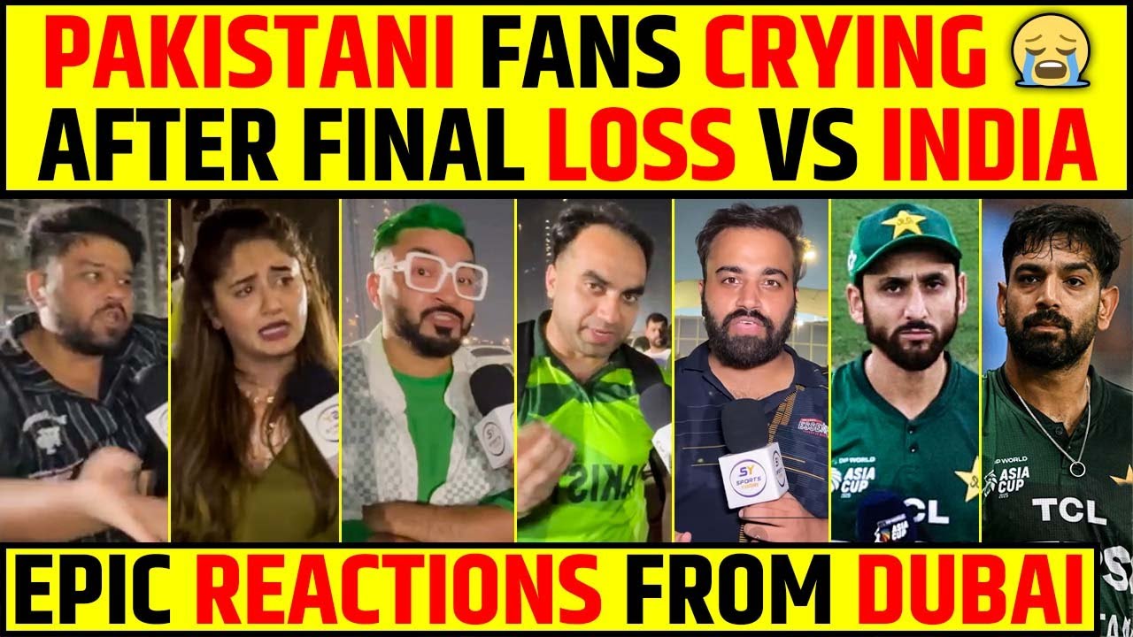 PAKISTANI FANS CRYING 😭 AFTER FINAL LOSS VS INDIA | EPIC FANS REACTION ...