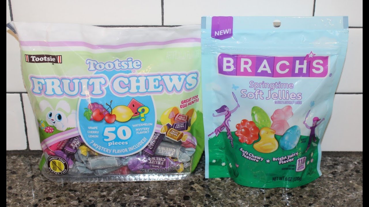 Tootsie Fruit Chews With Mystery Flavor And Brachs Springtime Soft Jellies Review Youtube