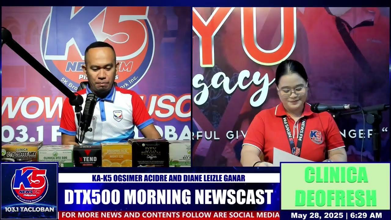 DTX500 MORNING NEWSCAST W/ KA-K5 OGSIMER ACIDRE AND DIANE LEIZLE GANAR - YouTube