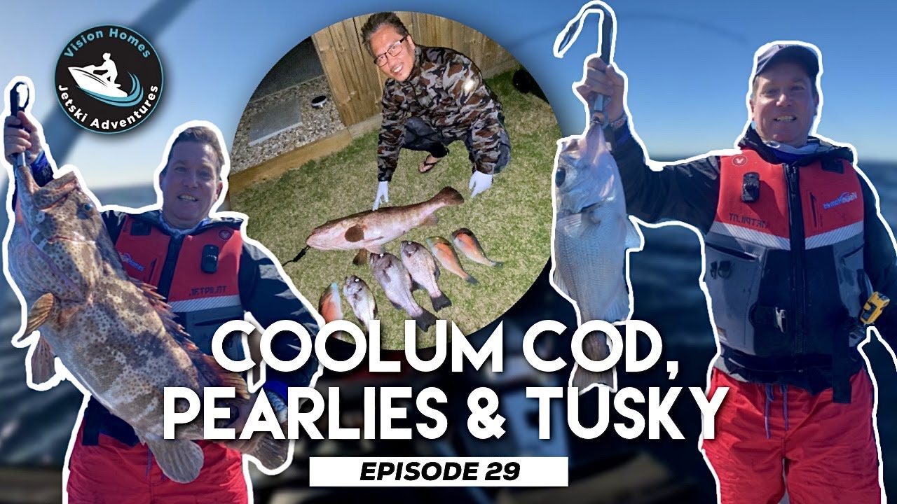 EP.29 - Coolum Cod, Pearlies and Tusky (Jetski Fishing Australia) - YouTube