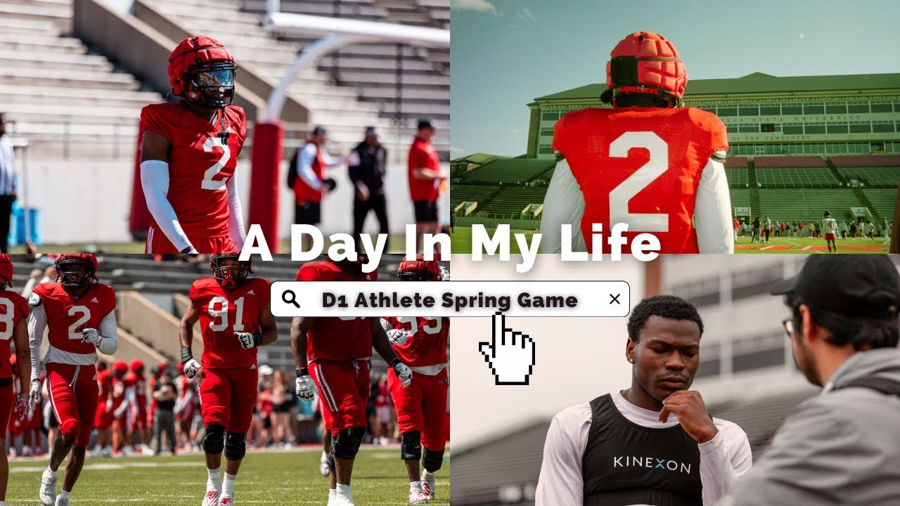 DAY IN THE LIFE: College Football Player Spring Game - YouTube