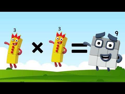 Numberblocks Multiplication Same Numbers Big Math - YouTube