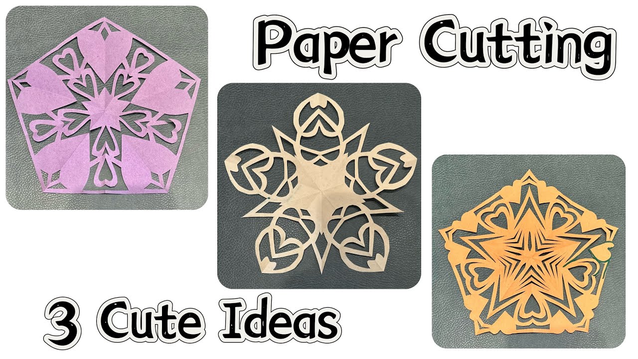 3 Ideas Easy Paper Cutting Art | DIY A4 Papercut Decorations | Handmade ...
