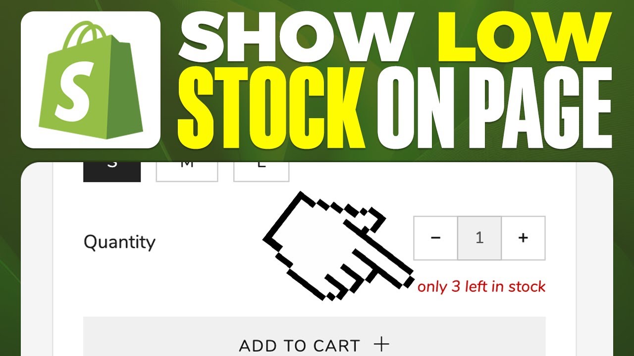 How To Show Low Stock On Shopify Product Page (EASY 2025) - YouTube