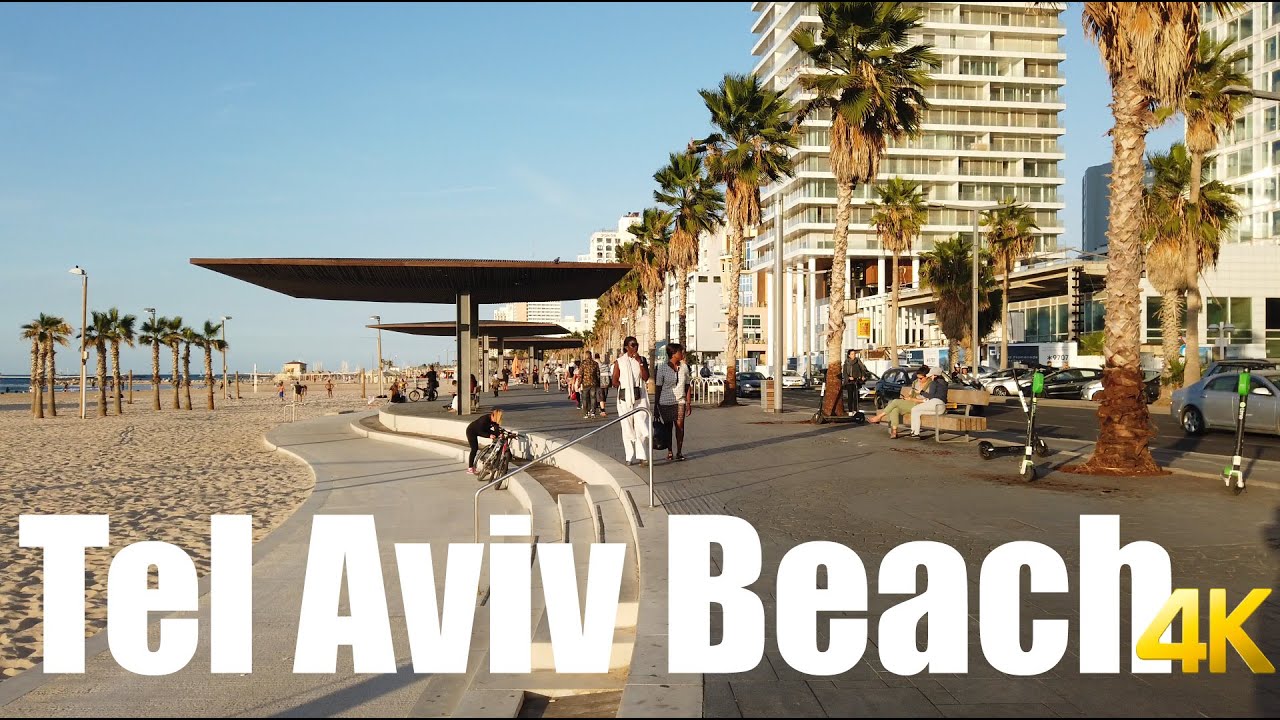 Tel Aviv Promenade, Israel walking tour 4k 60fps - YouTube