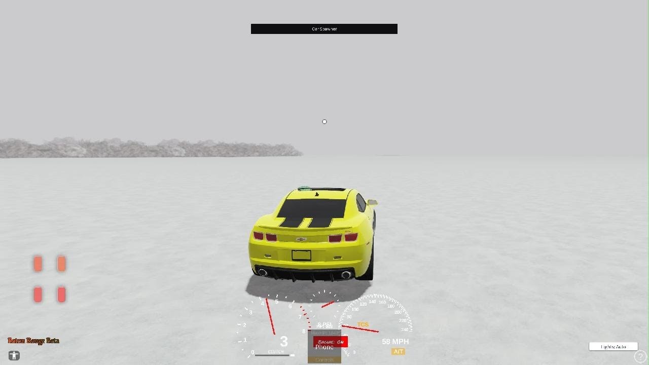 Yellow Camaro riding on Baton Rouge snowing - YouTube