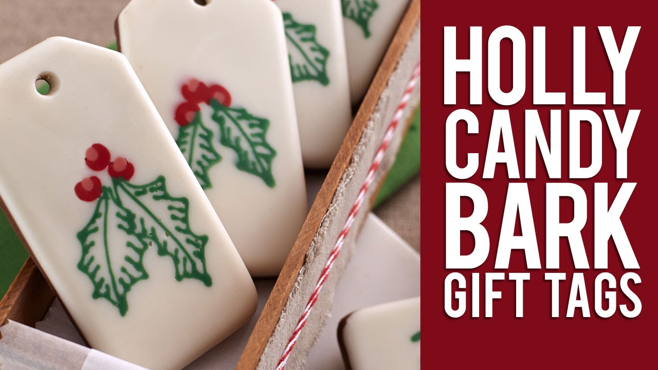 How to Make Christmas Candy Bark Gift Tags - YouTube
