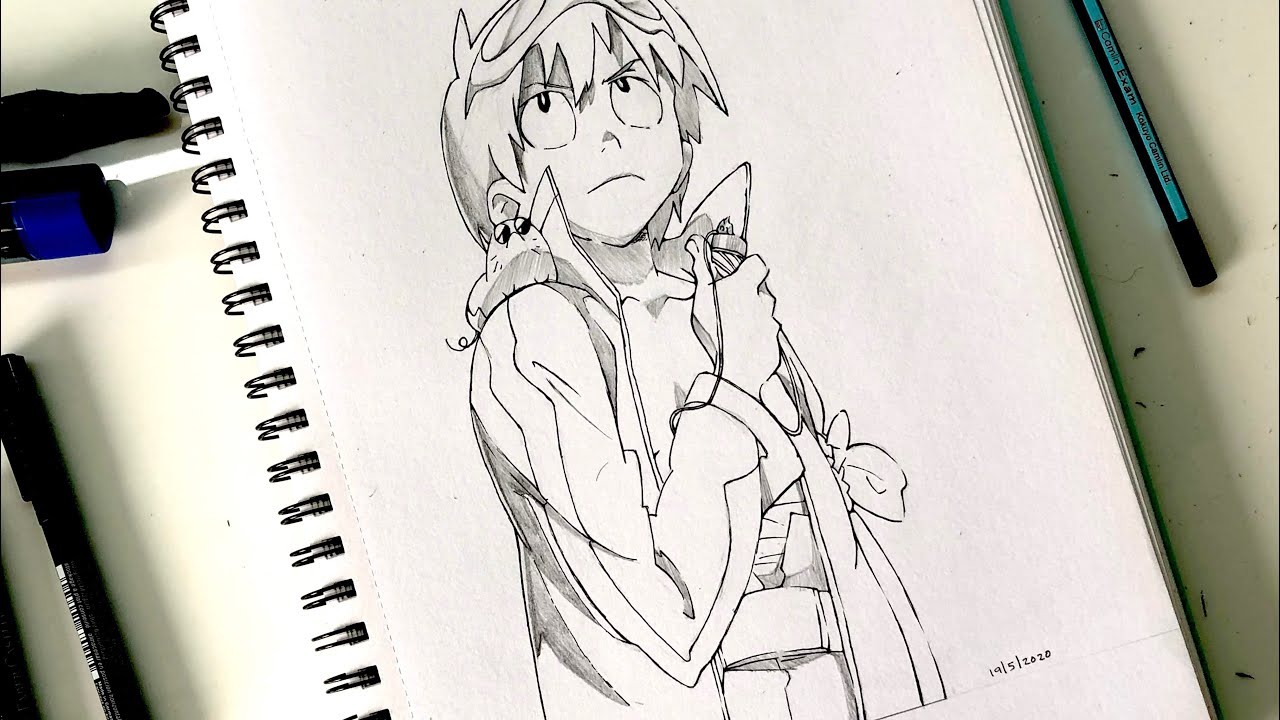 How to draw SIMON from GURREN LAGANN - YouTube