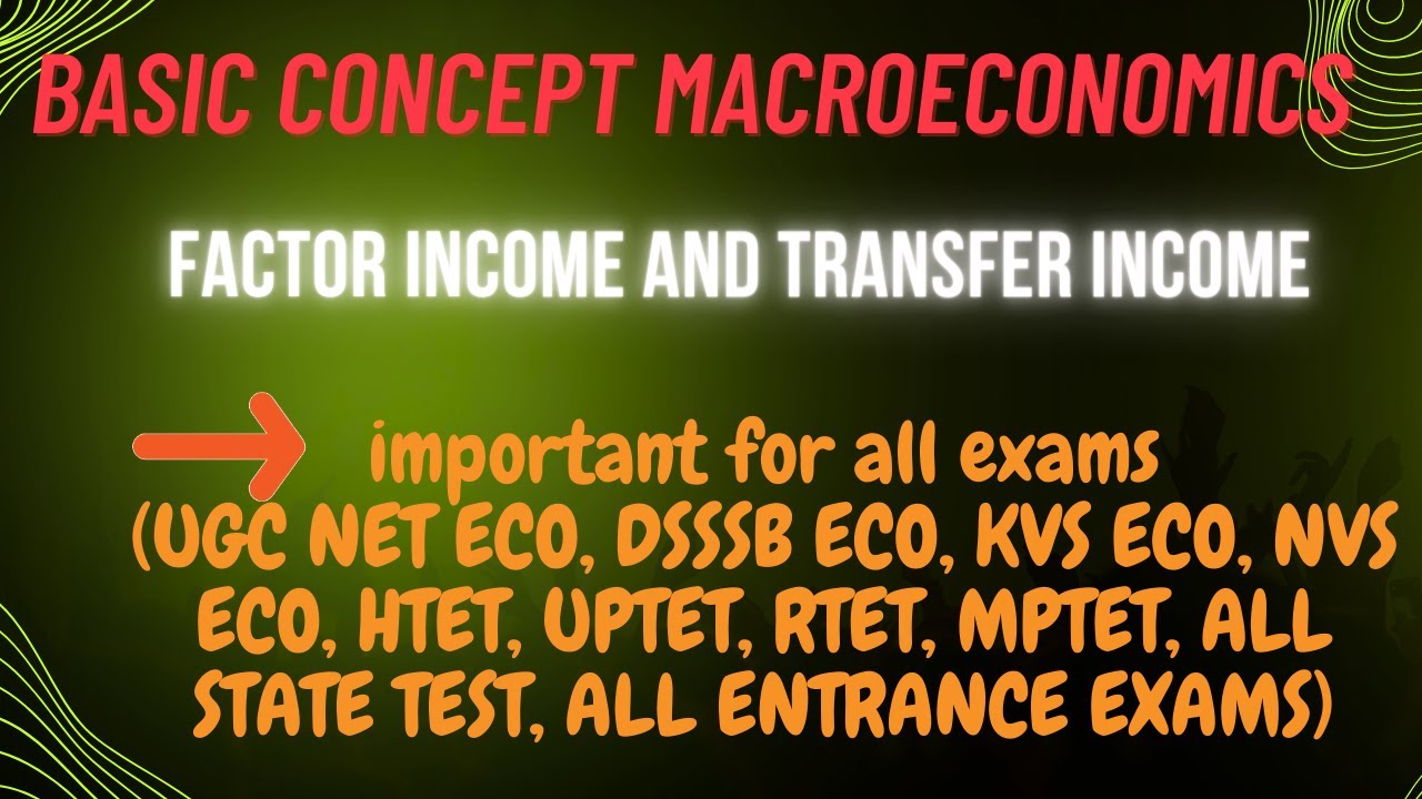 FACTOR INCOME AND TRANSFER INCOME | SIMPLE EXPLANATION | ECONOMICS ...