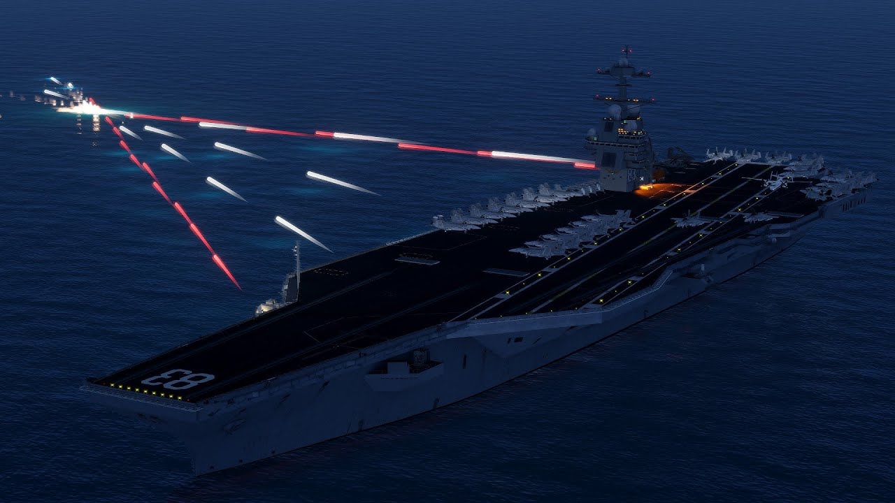 US Aircraft Carrier CIWS versus Iranian Rocket Boats (10k subscriber ...