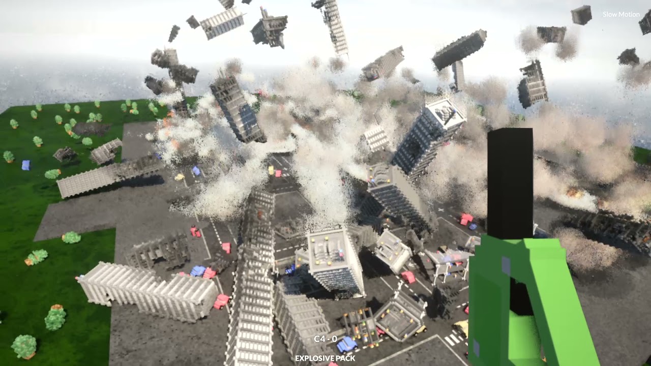 Teardown Superheros "save" the city | Teardown mods | Slow motion - YouTube