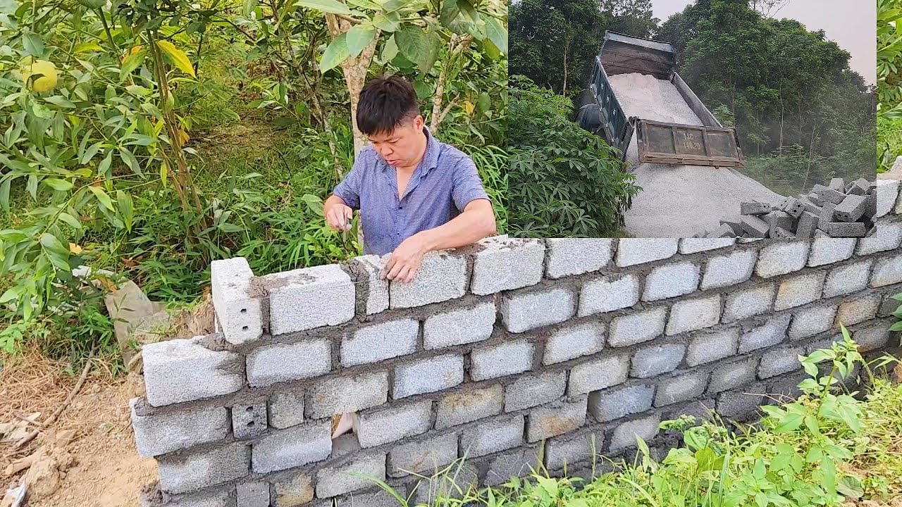 build the foundation and start building the dividing wall between the ...