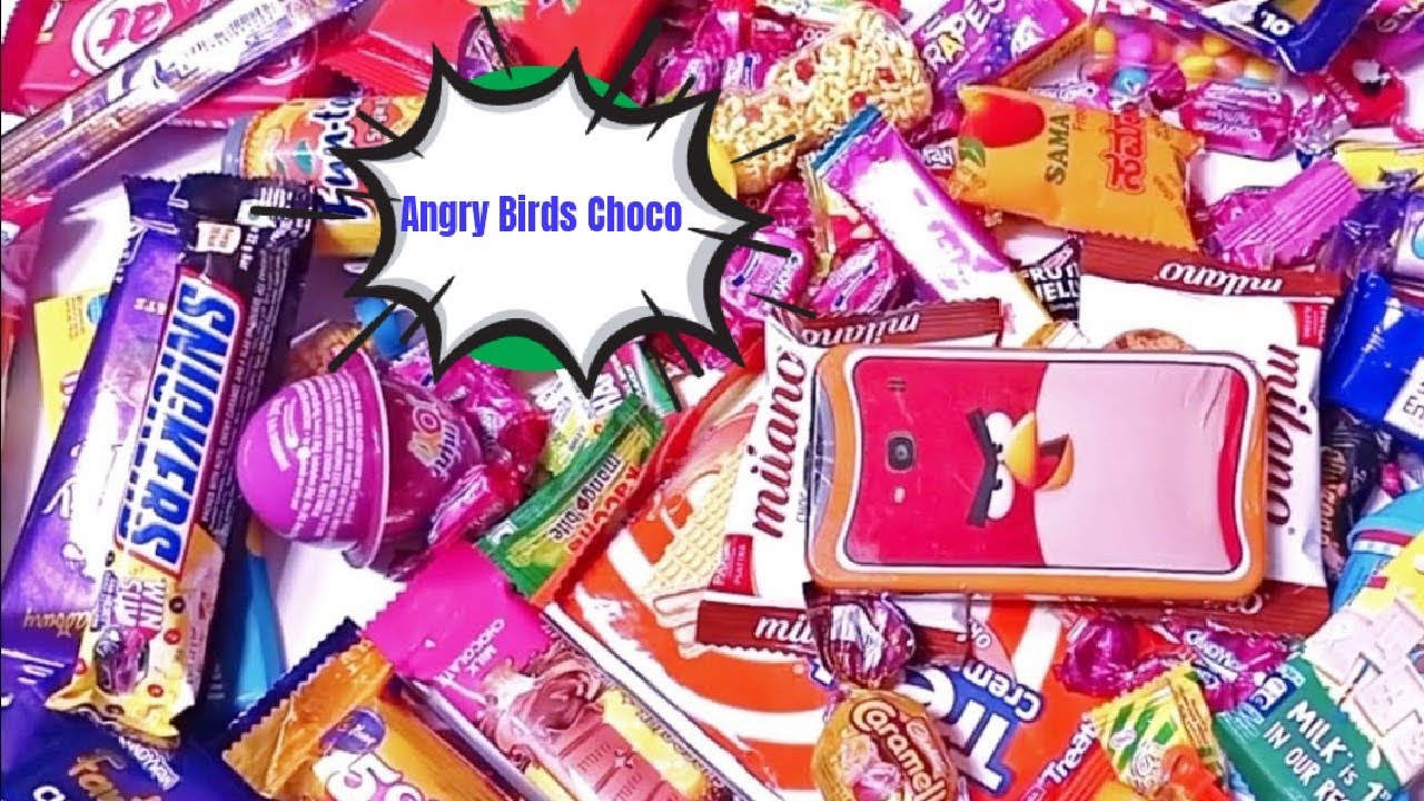 a lots of top candies,angry birds candy @candieschocoyummy - YouTube