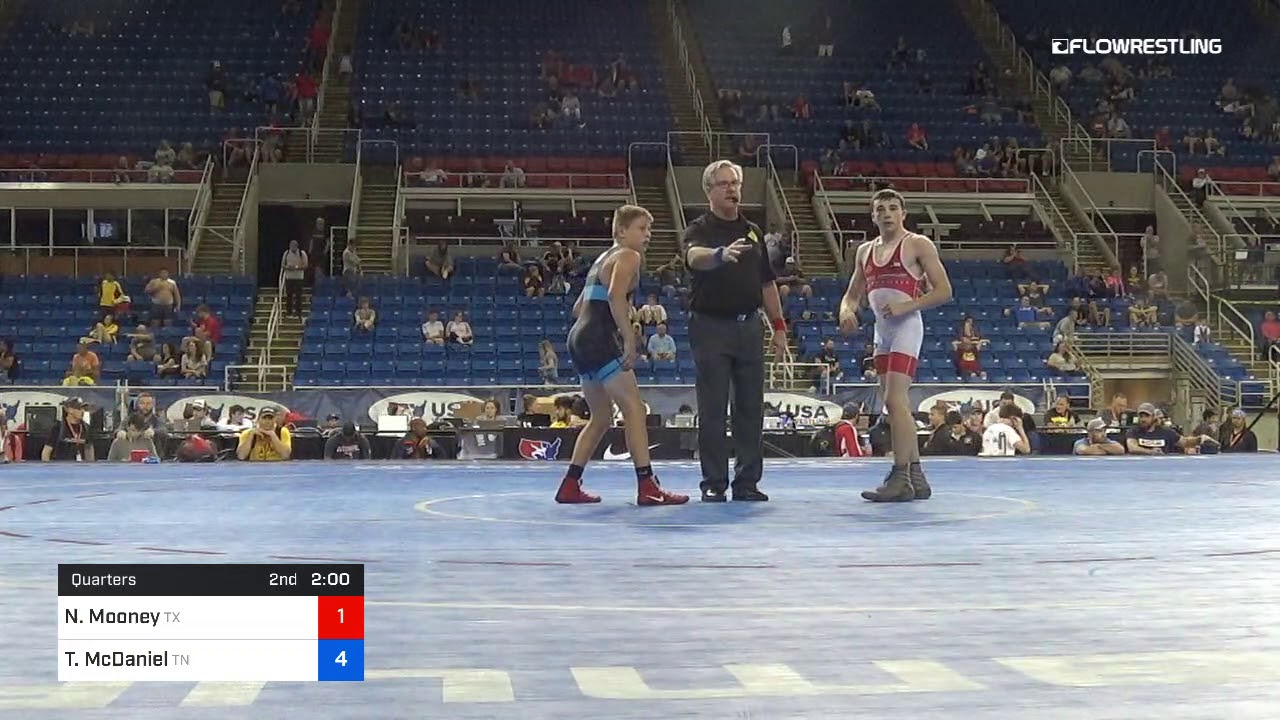 113 Lbs Quarters Nathan Mooney Texas Vs Trae McDaniel Tennessee - YouTube