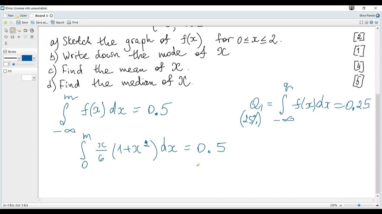 IB Maths AA HL Statistics. Ex.3. Mode, mean, median for continuous data. All formulas need to ...