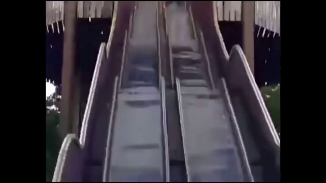 Guy falls down slide meme - YouTube