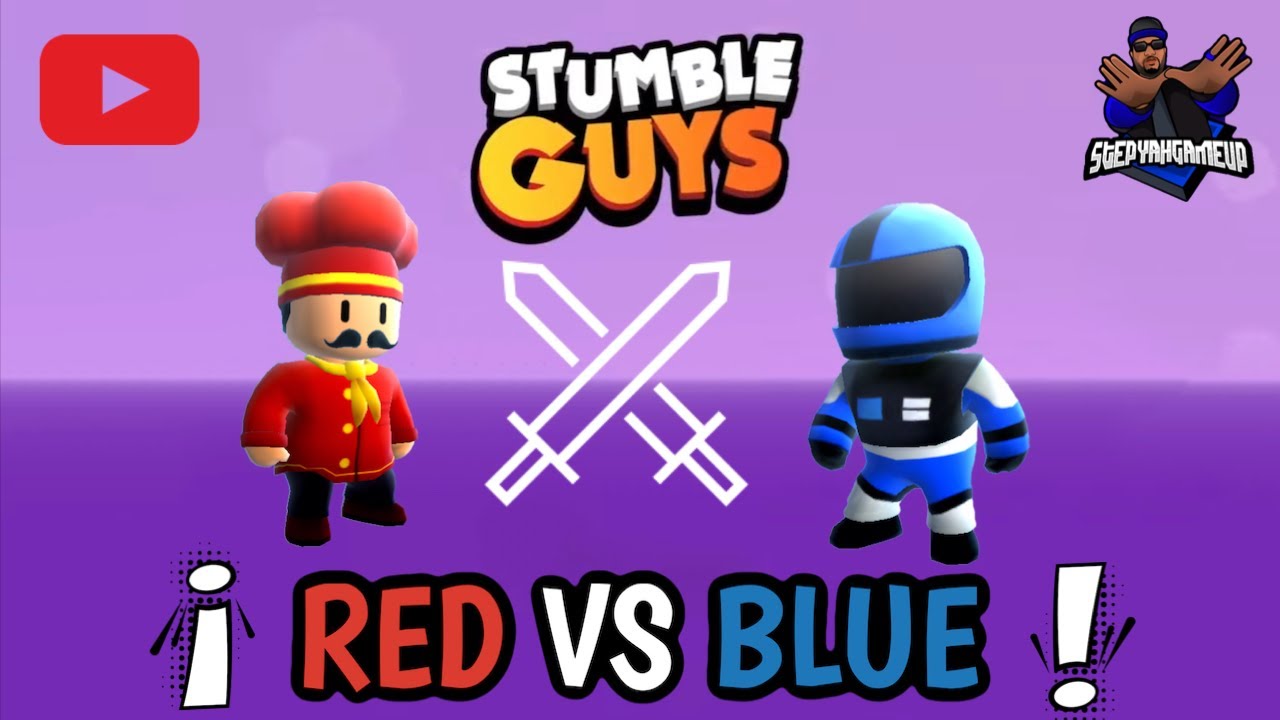 Red Vs Blue Skin Battle in STUMBLE GUYS - YouTube