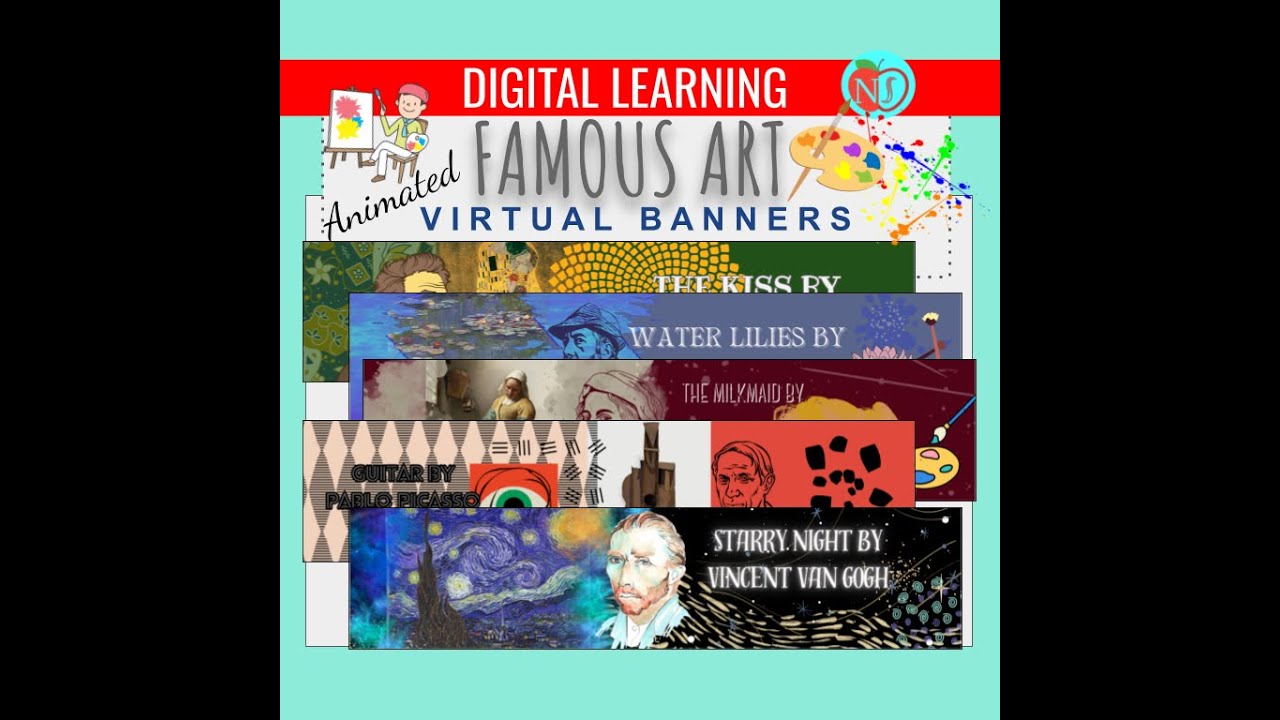 ANIMATED FAMOUS ART BANNERS FOR GOOGLE CLASSROOM | STARRY NIGHT BY VAN ...