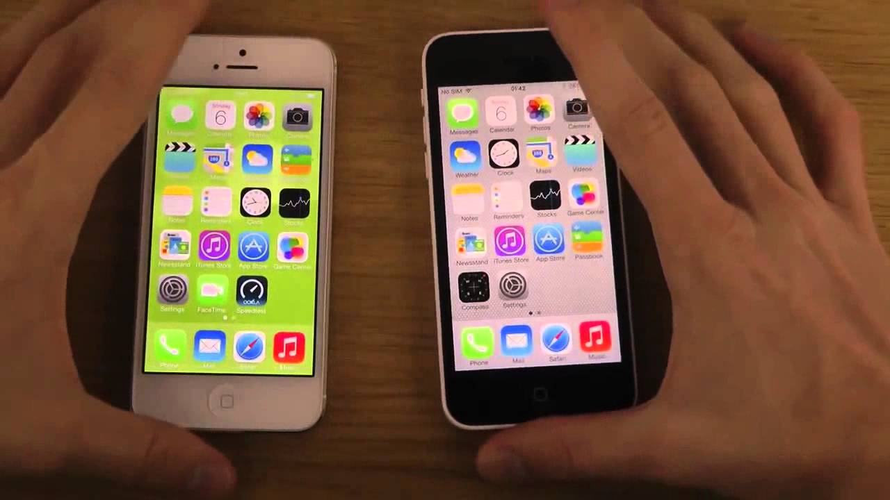 iPhone 5C iOS 7 0 2 vs iPhone 5 iOS 7 0 2 Which Is Faster - YouTube